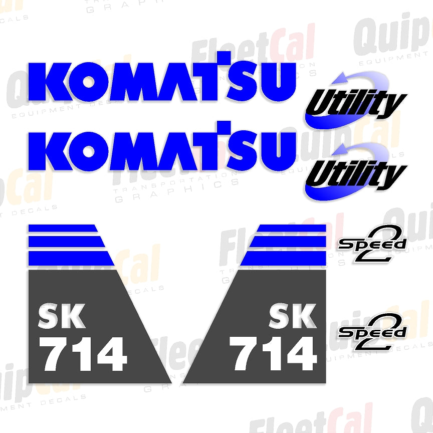 Komatsu SK714 Skid Loader Marking Decal Set – Truck and Equipment Decals
