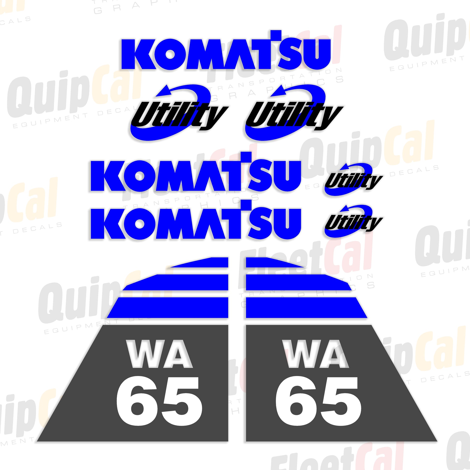 Komatsu WA65-5 Wheel Loader Marking Decal Set – Truck and Equipment Decals