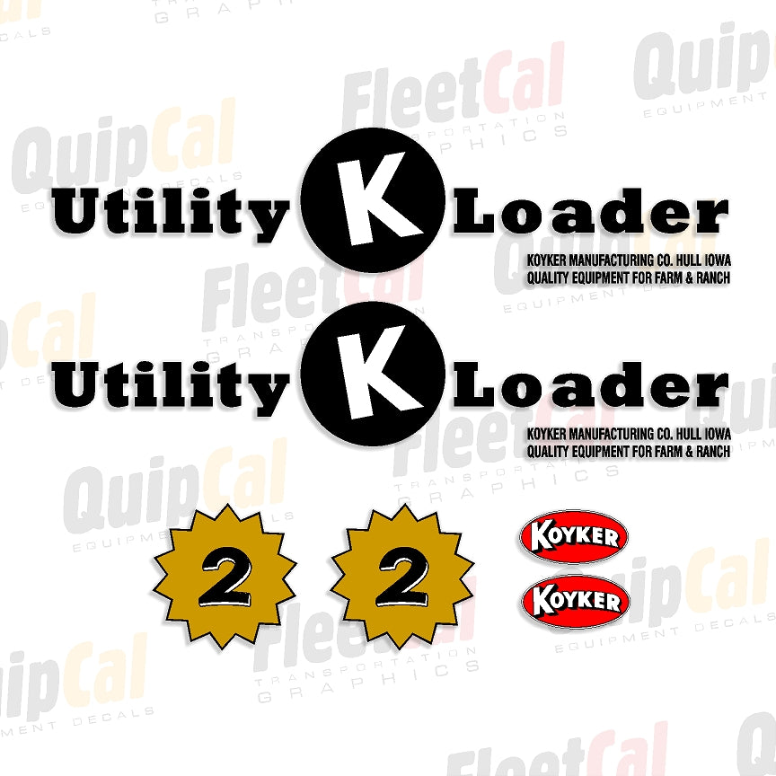 Koyker Utility Loader - Front Loader Marking Decal Set – Truck and ...