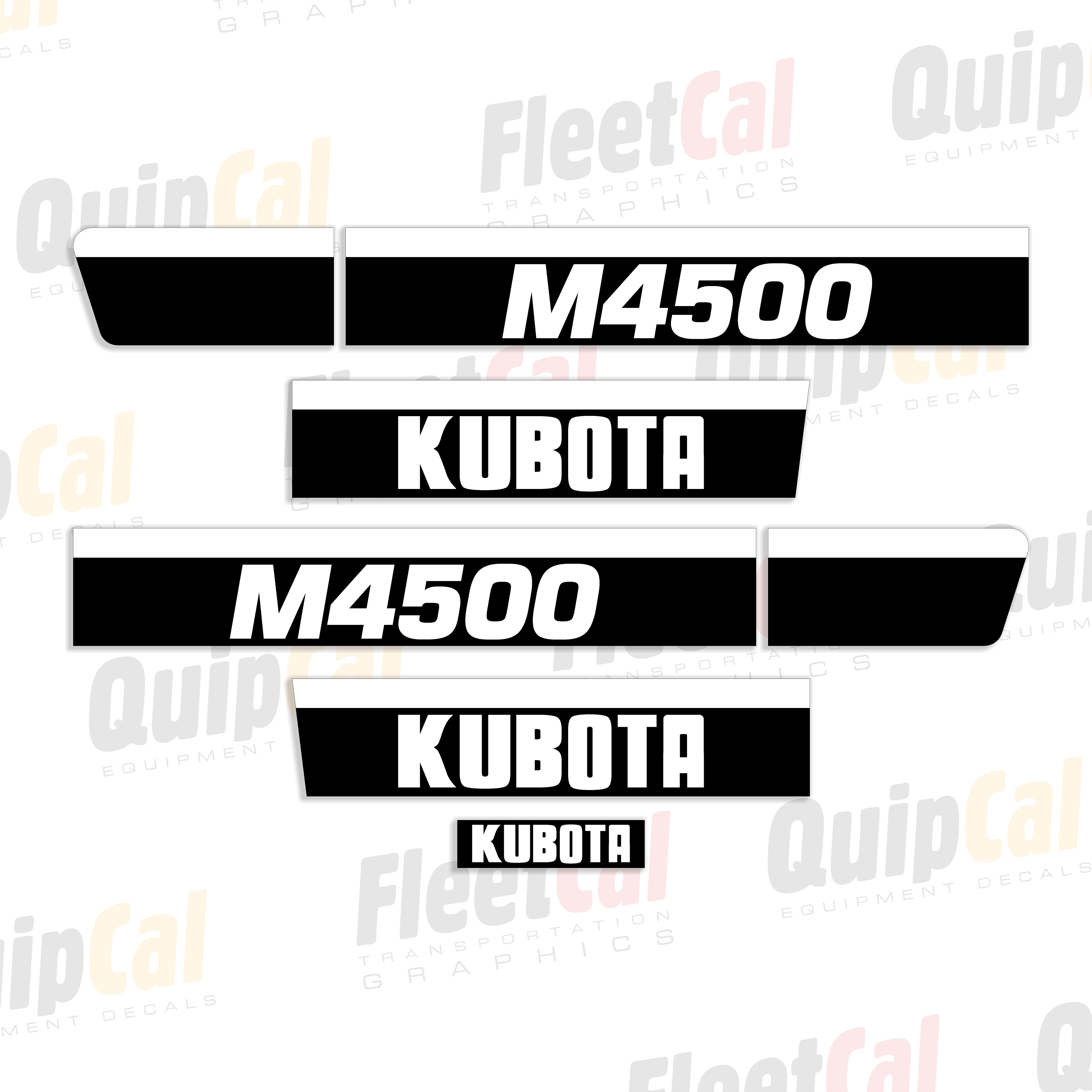 Kubota M4500 Utility Tractor Hood Decal Set – Truck and Equipment Decals