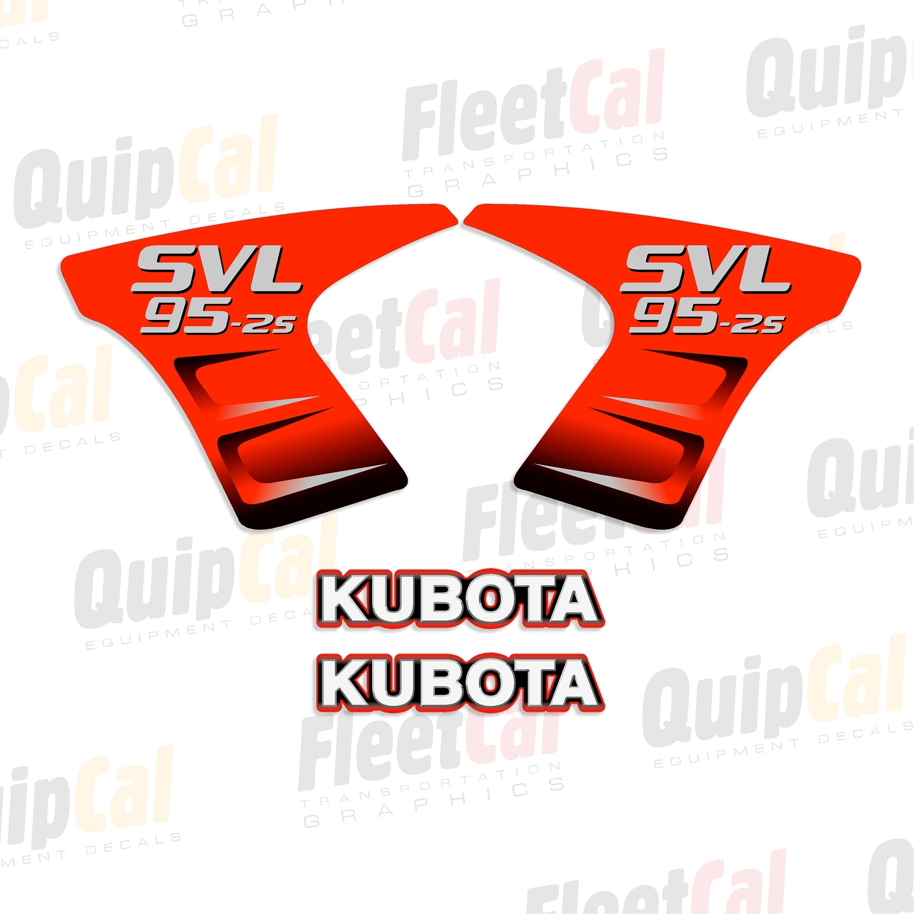 Kubota SVL95-2s Compact Track Loader Marking Decal Set – Truck and ...