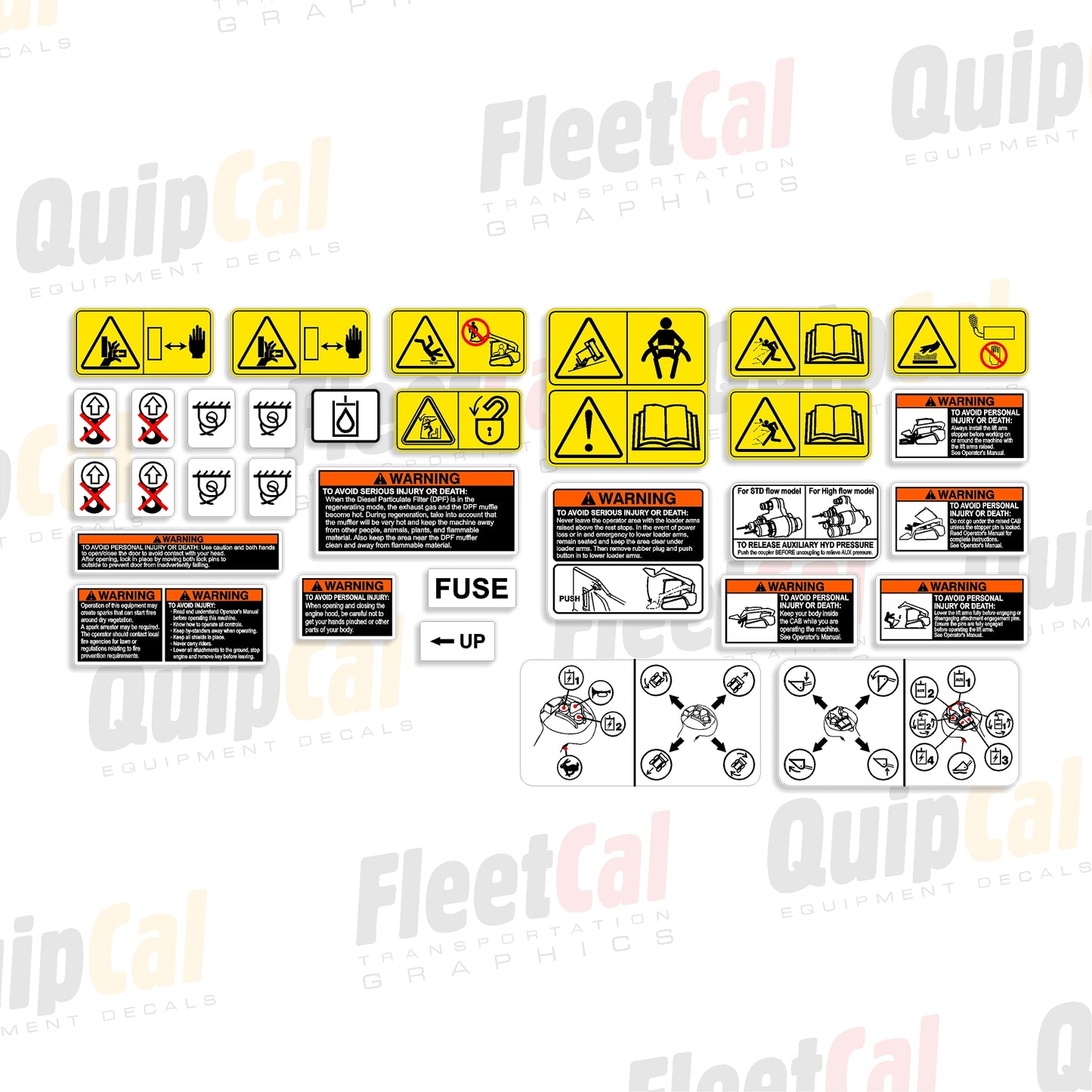 Kubota Compact Track Loader Safety Decal Set – Truck and Equipment Decals