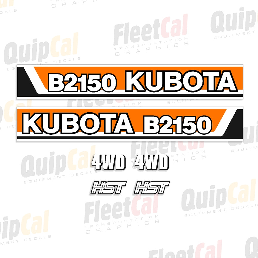 Kubota B2150 Tractor Marking Decal Set – Truck and Equipment Decals