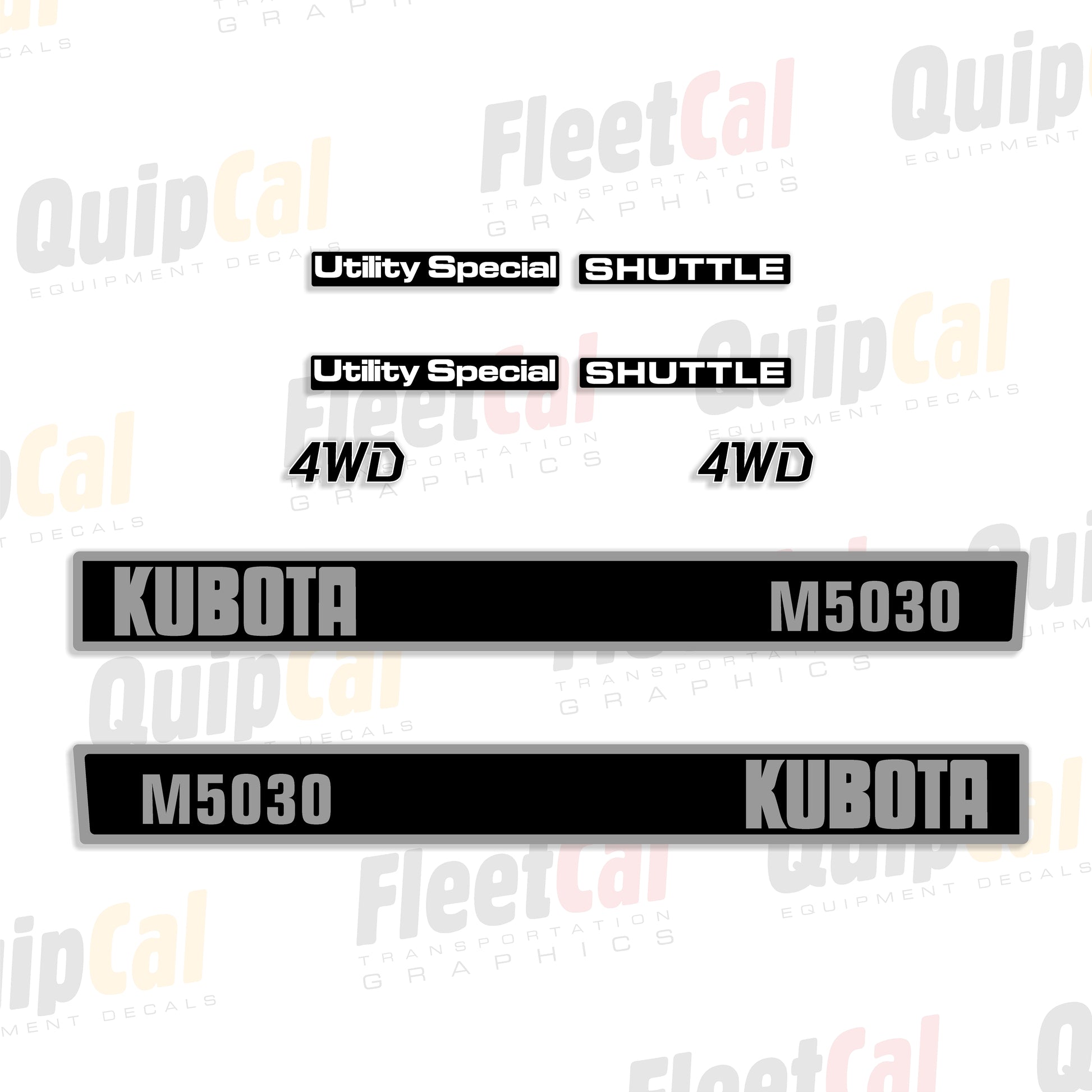 Kubota M5030 Utility Special Tractor Hood Marking Decal Set – Truck and ...