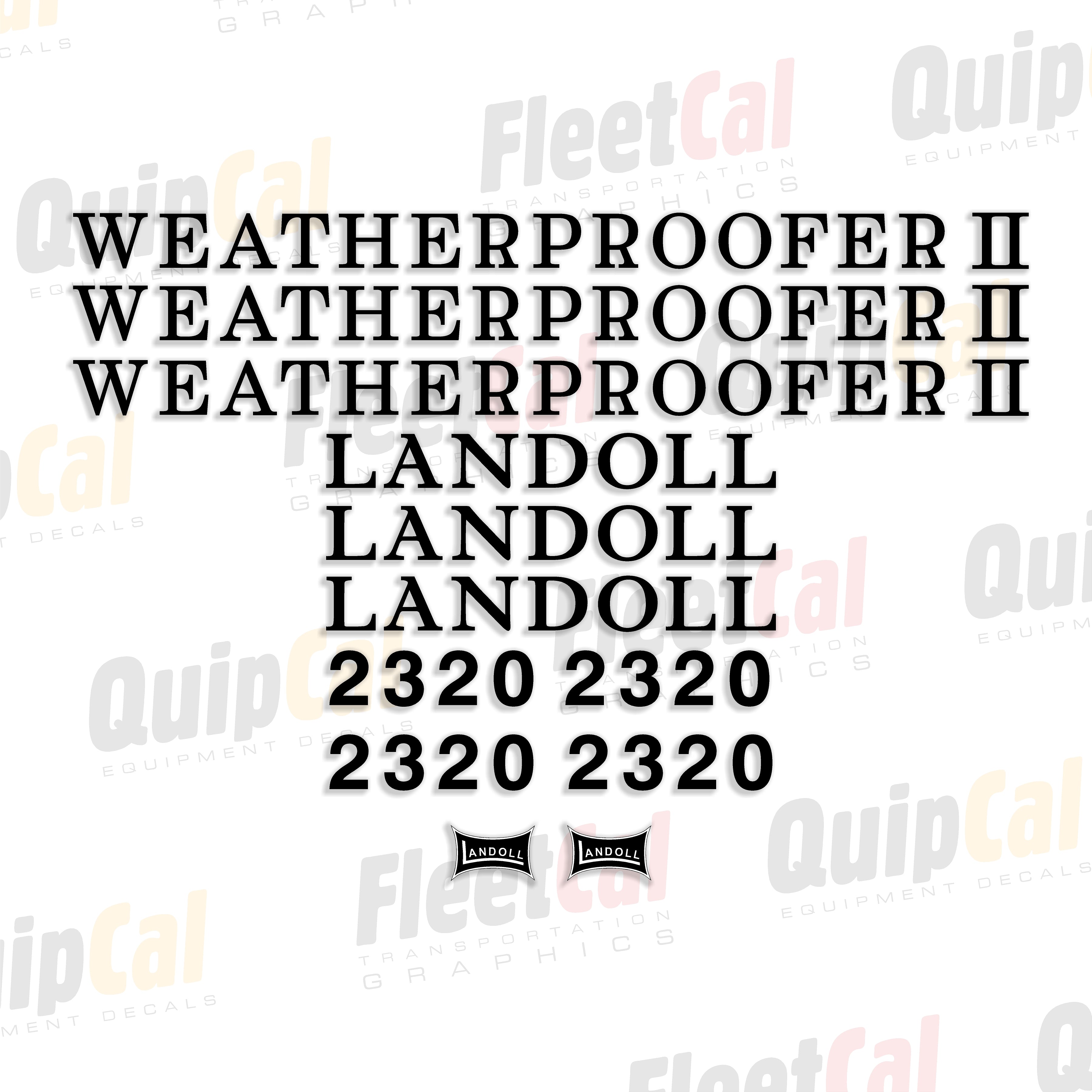 Landoll 2320 Weatherproofer II Chisel Plow Marking Decal Set – Truck ...