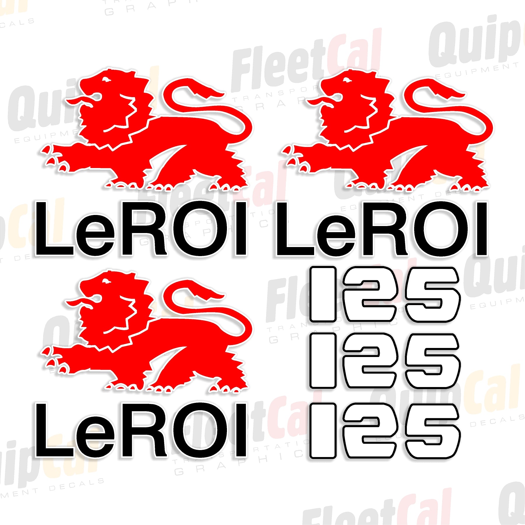 LeROI 125 Portable Air Compressor Marking Decal Set – Truck and ...