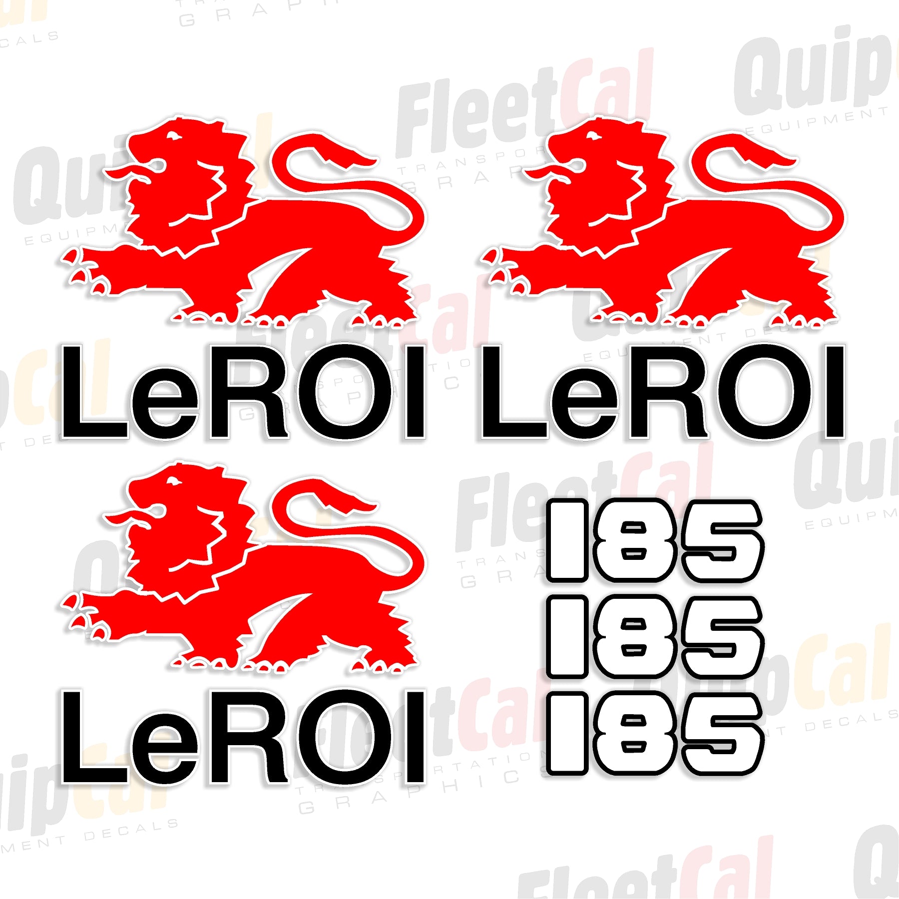 LeROI 185 Portable Air Compressor Marking Decal Set – Truck and ...