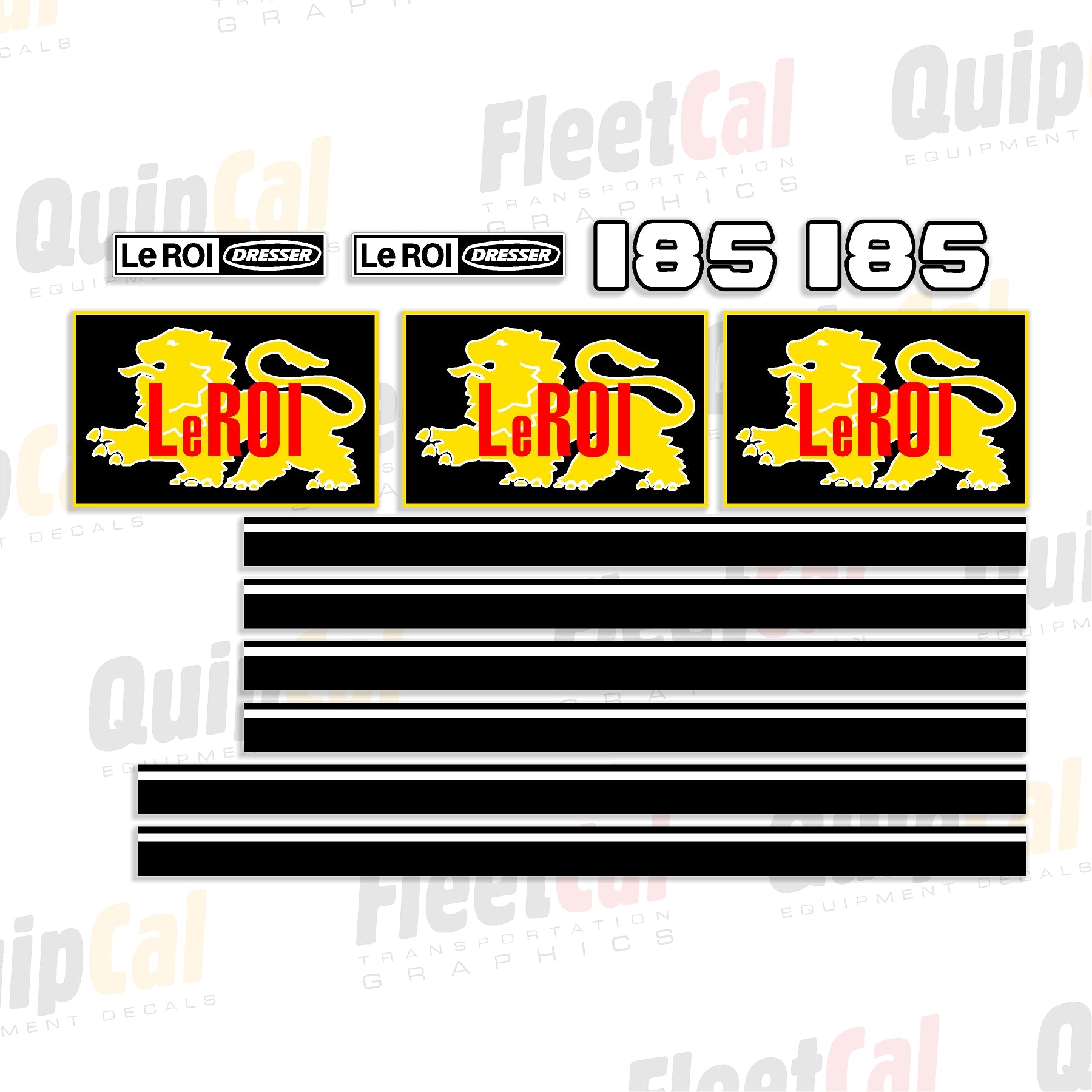 LeROI Dresser 185 Air Compressor Marking Decal Set – Truck and ...