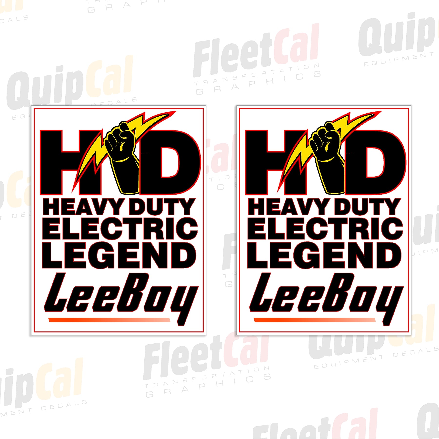LeeBoy HD Electric Screed Decal (1 PAIR) – Truck and Equipment Decals