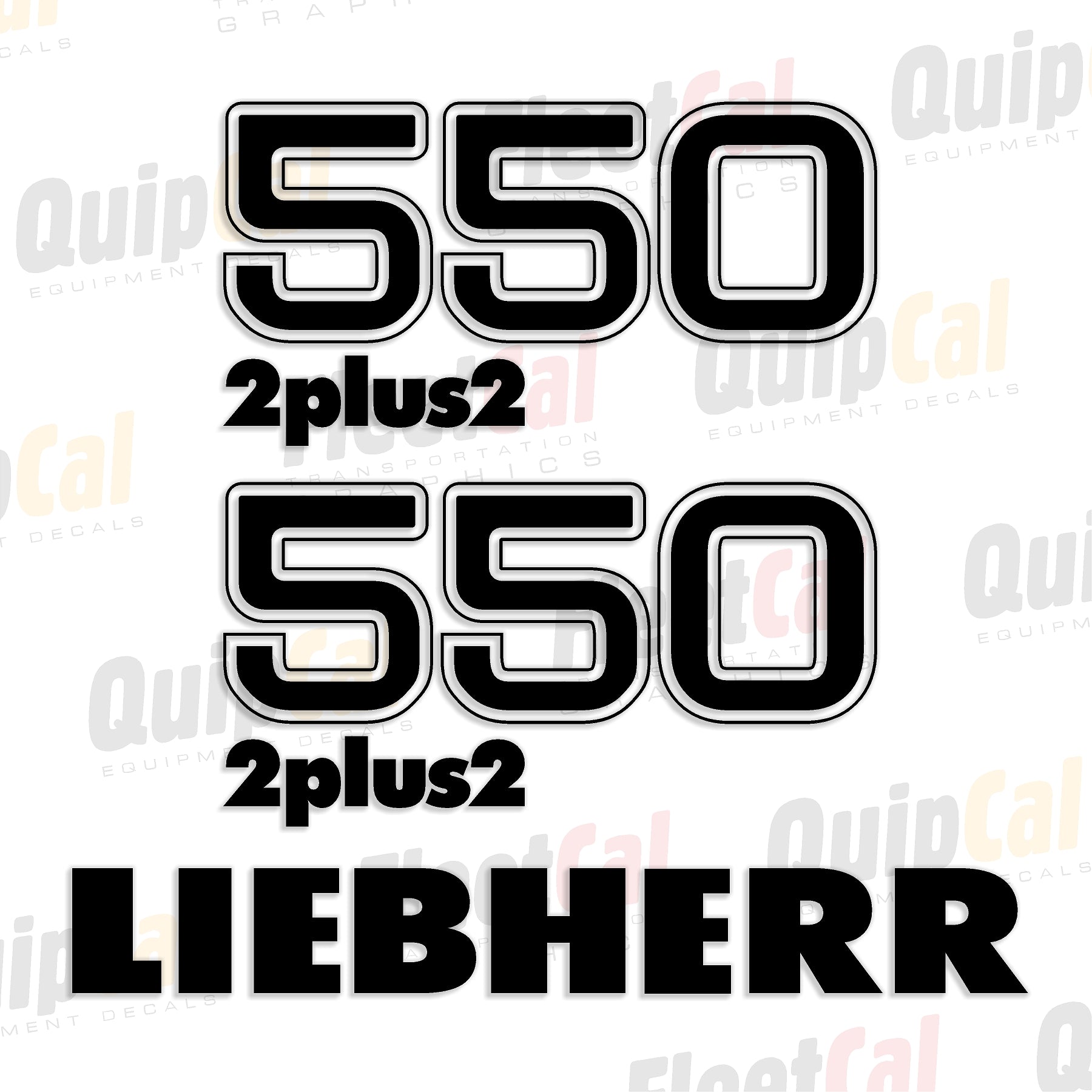Liebherr 550 2 Plus 2 Wheel Loader Marking Decal Set – Truck and ...