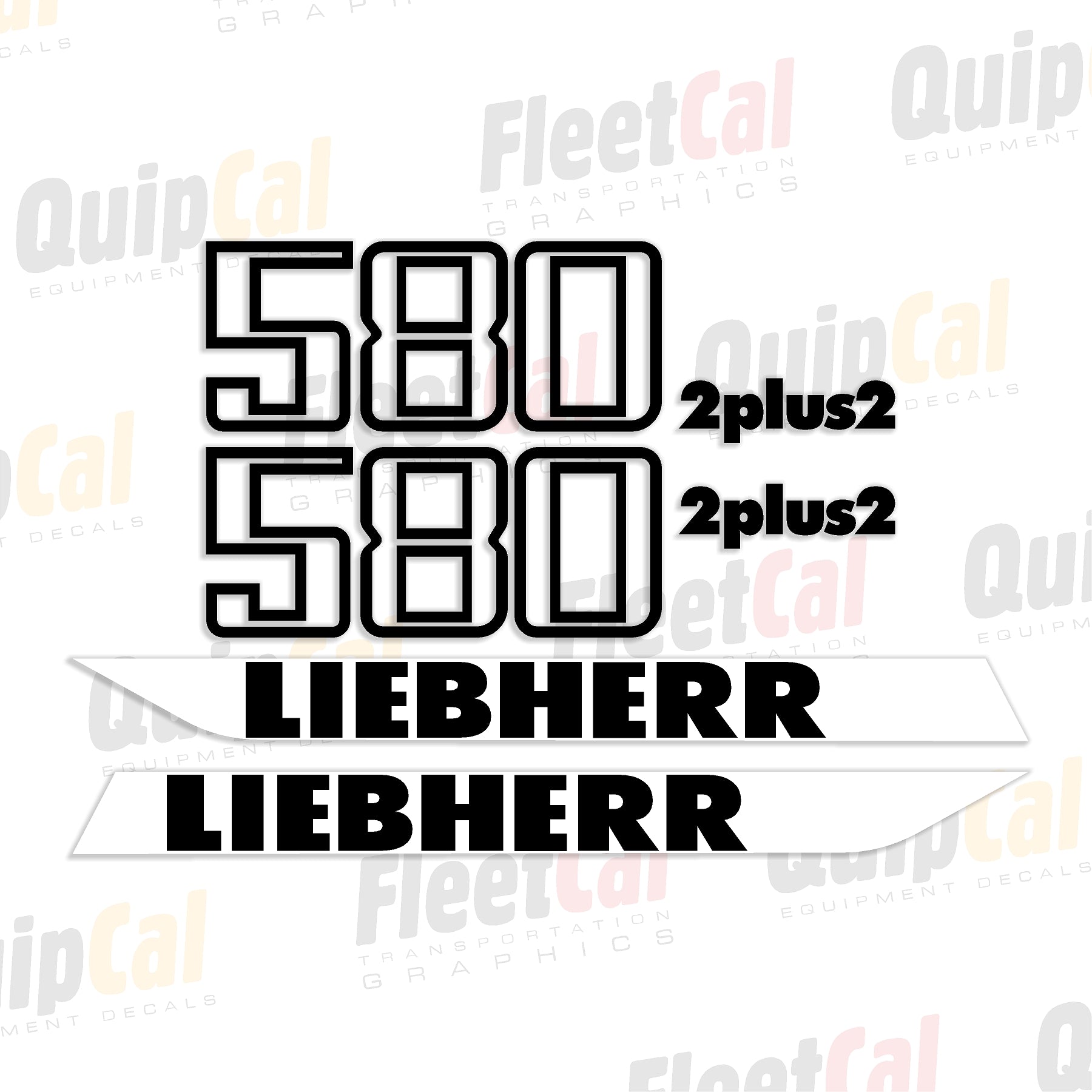 Liebherr 580 2 Plus 2 Wheel Loader Marking Decal Set – Truck and ...