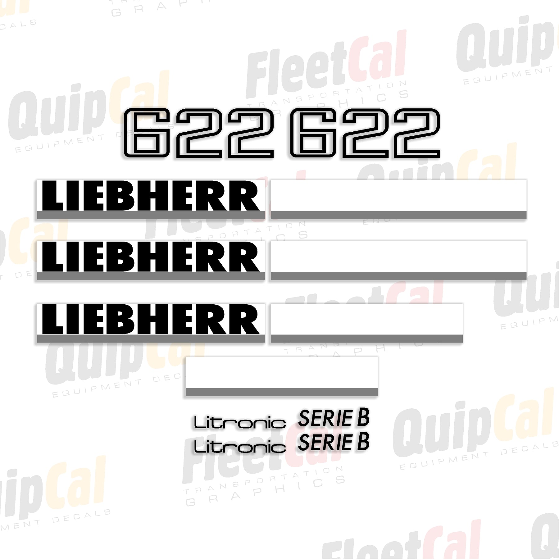 Liebherr LR622 Series B Crawler Loader Marking Decal Set – Truck and ...