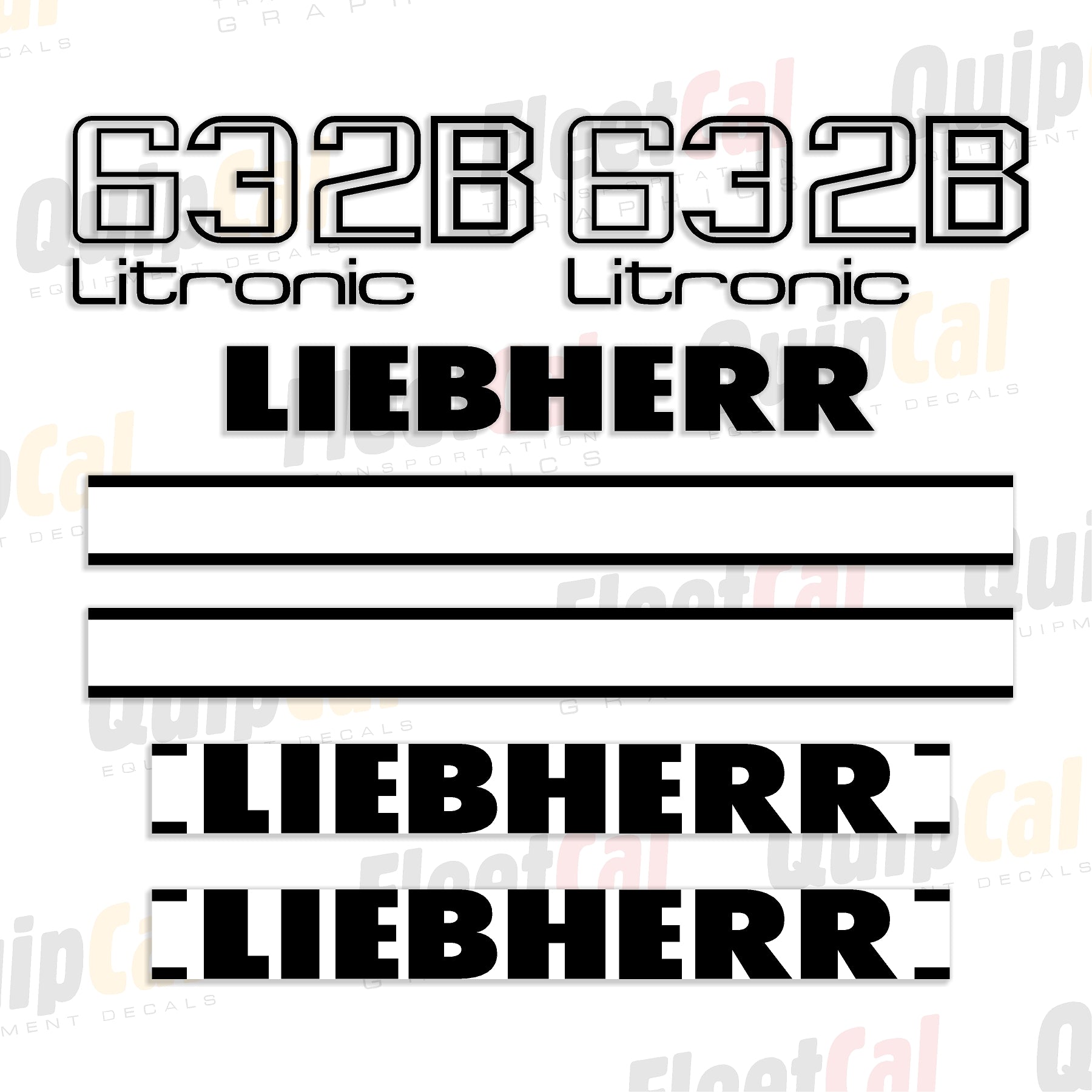 Liebherr LR632B Crawler Loader Marking Decal Set – Truck and Equipment ...