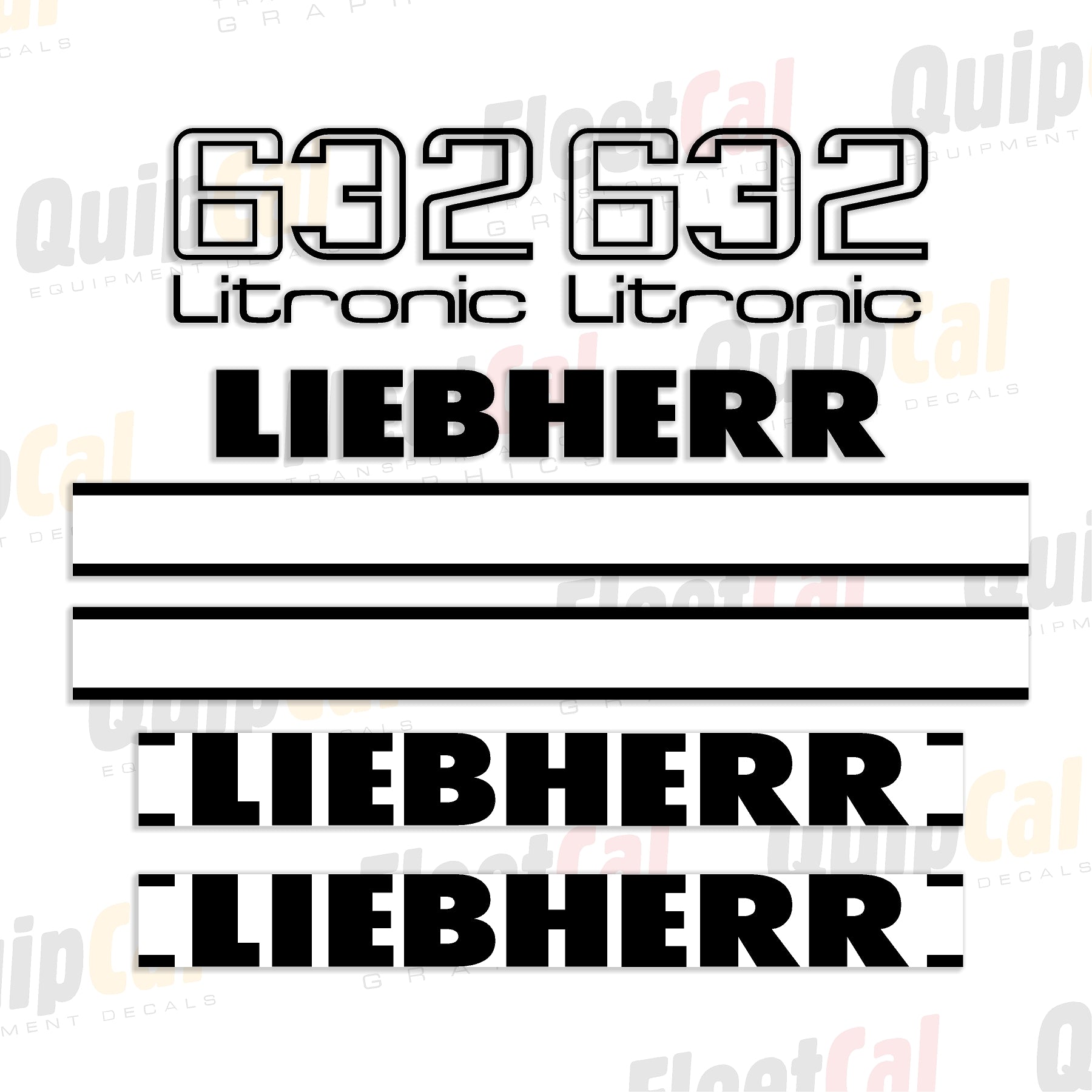 Liebherr LR632 Crawler Loader Marking Decal Set – Truck and Equipment ...