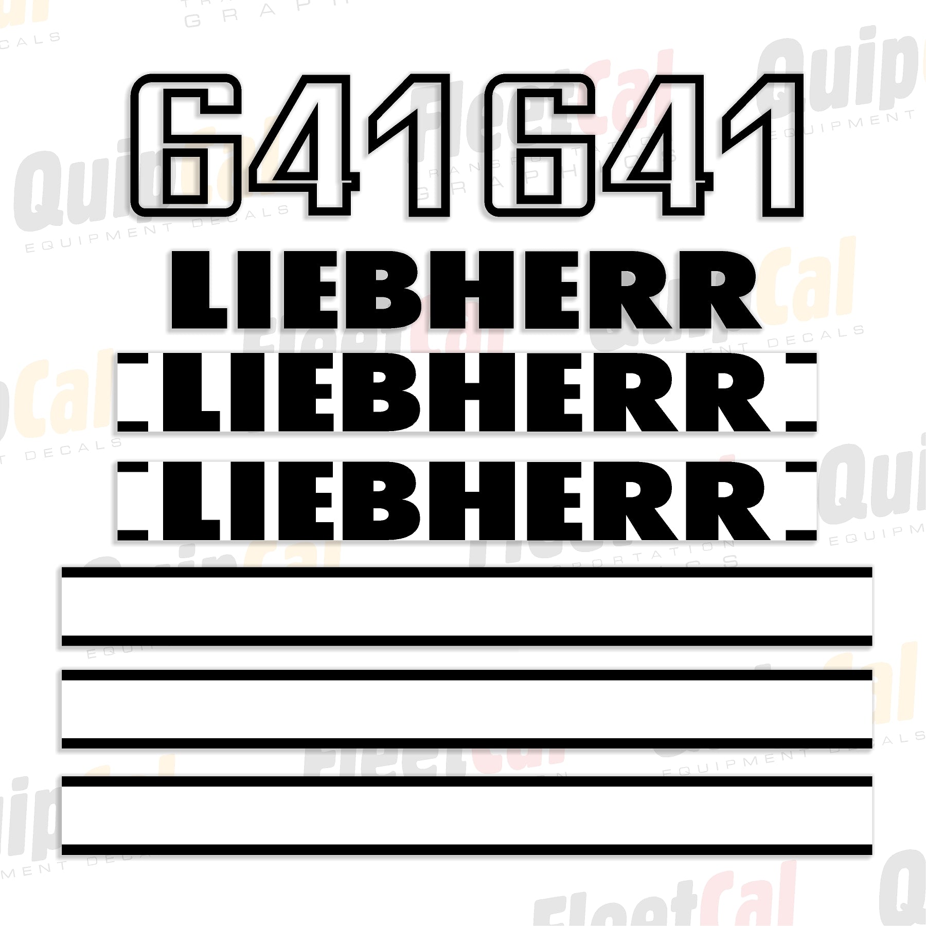 Liebherr LR641 Crawler Loader Marking Decal Set – Truck and Equipment ...