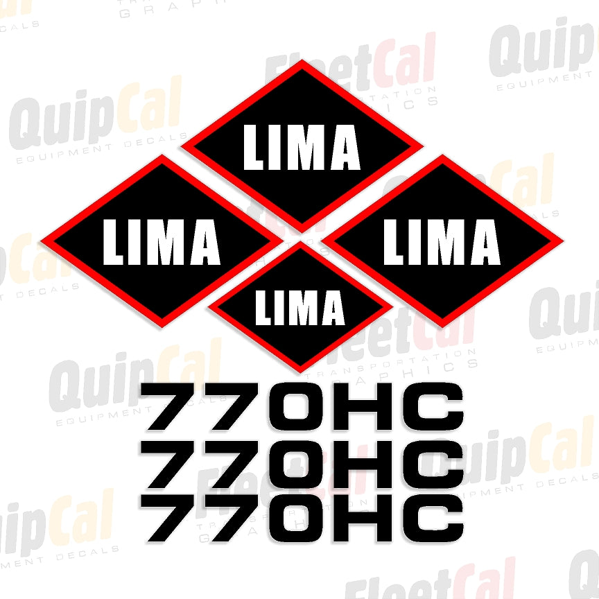 Lima 770HC Marking Decal Set – Truck and Equipment Decals