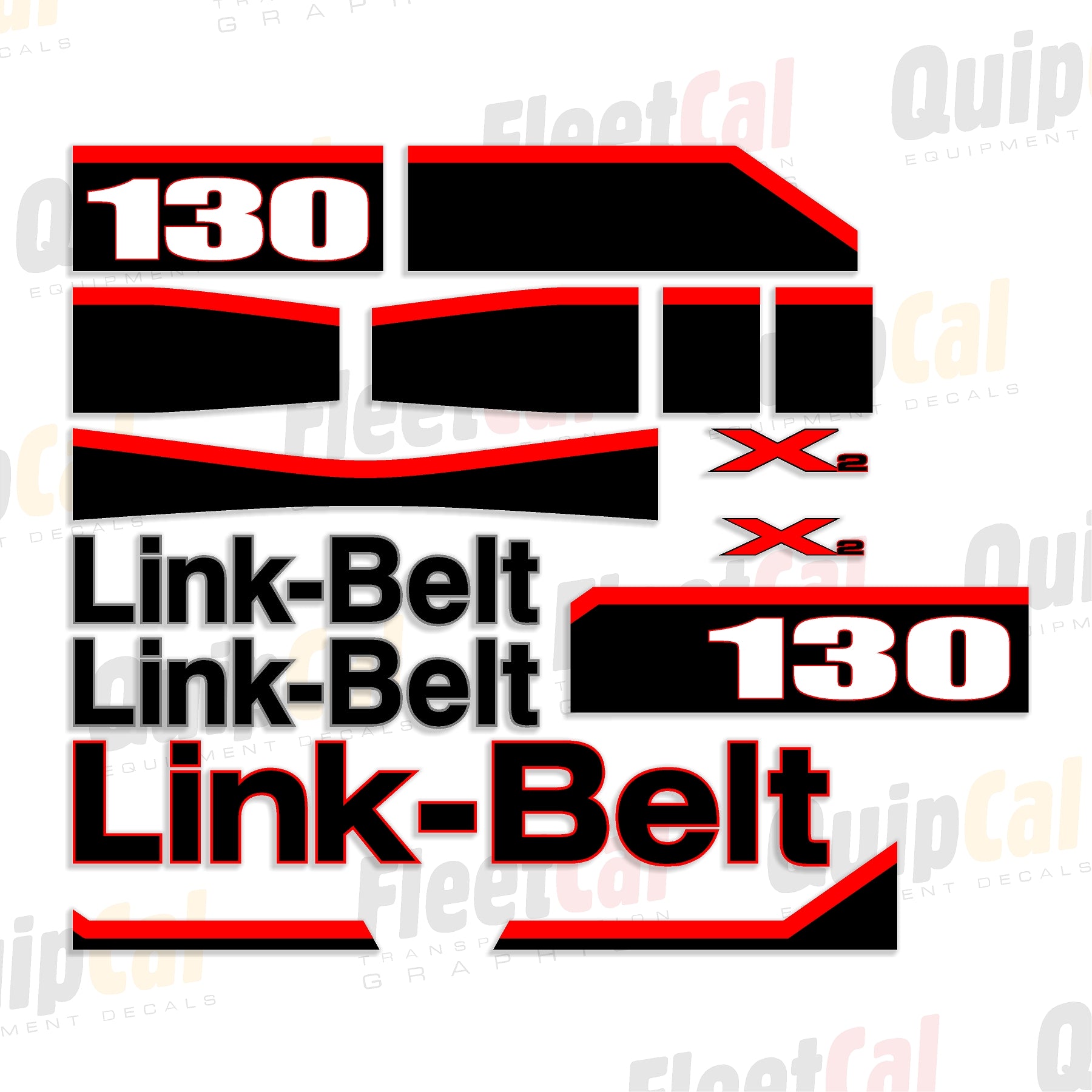 Link-Belt 130 X2 Excavator Marking Decal Set – Truck and Equipment Decals