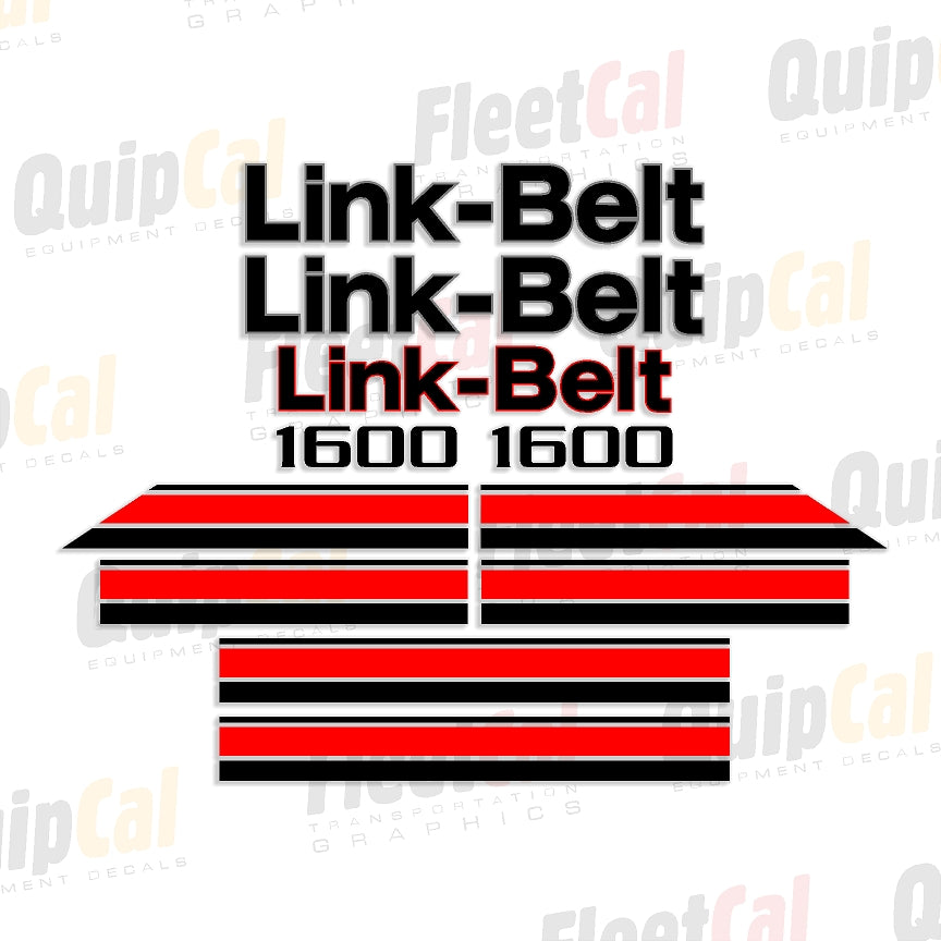 Link-Belt 1600Q Quantum Excavator Marking Decal Set – Truck and ...