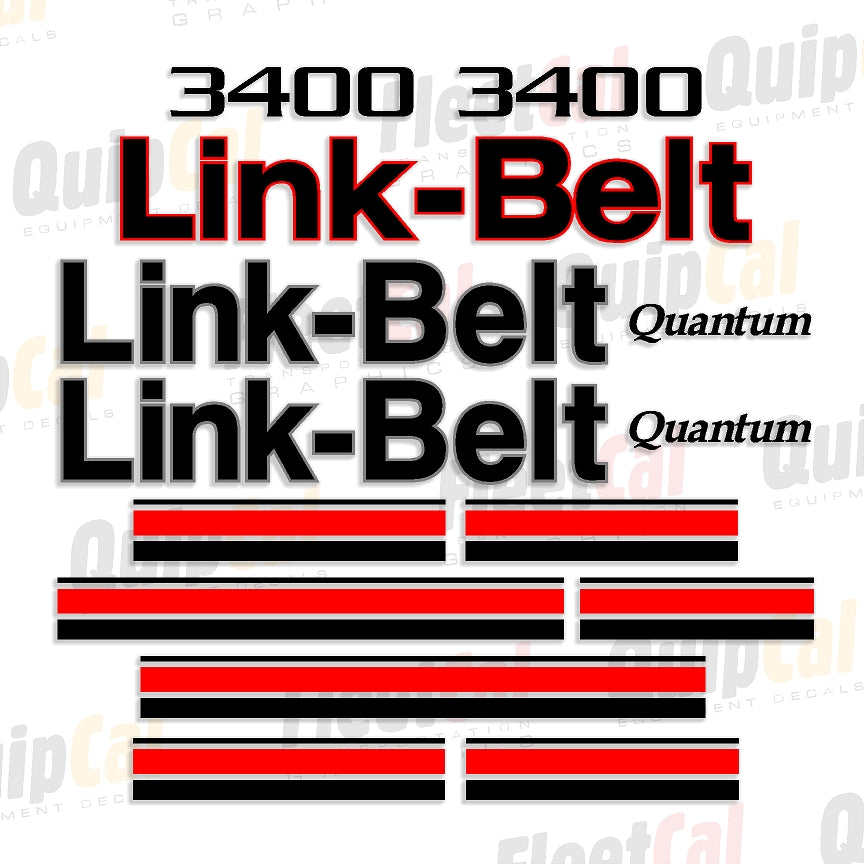 Link-Belt 3400Q Quantum Excavator Marking Decal Set – Truck and ...