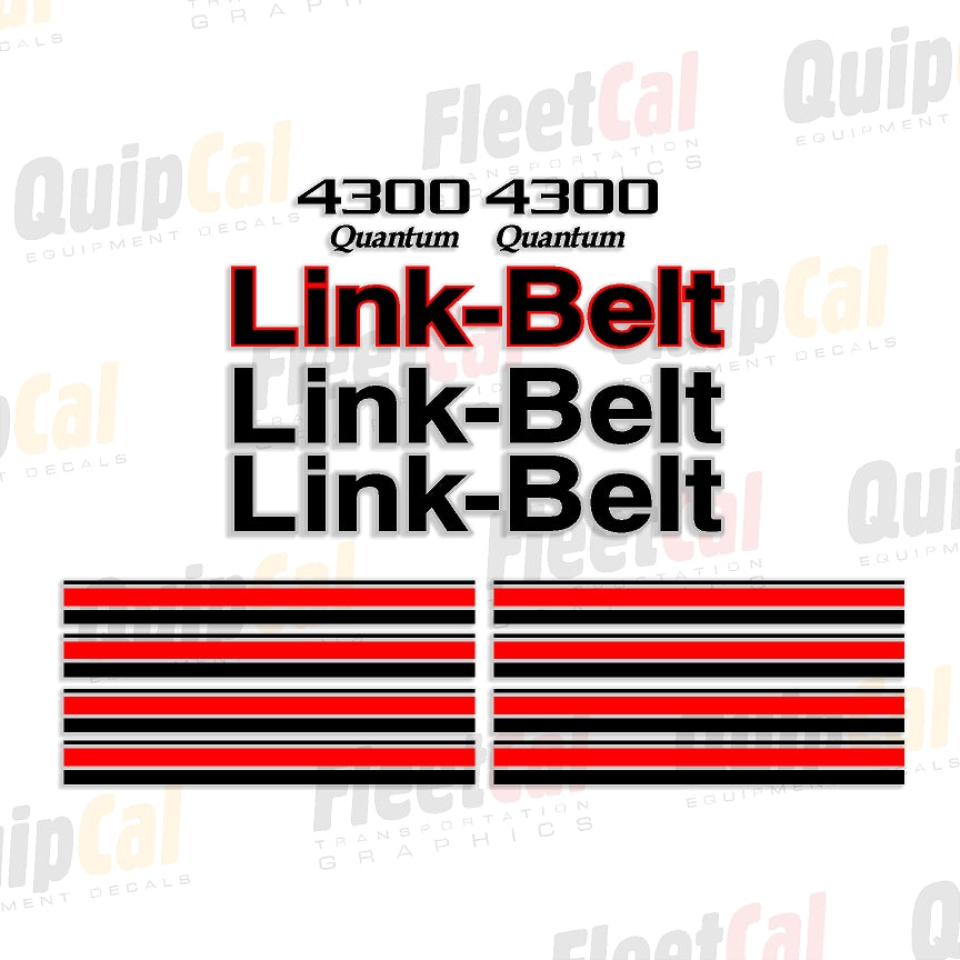 Link-Belt 4300Q Quantum Excavator Marking Decal Set – Truck and ...
