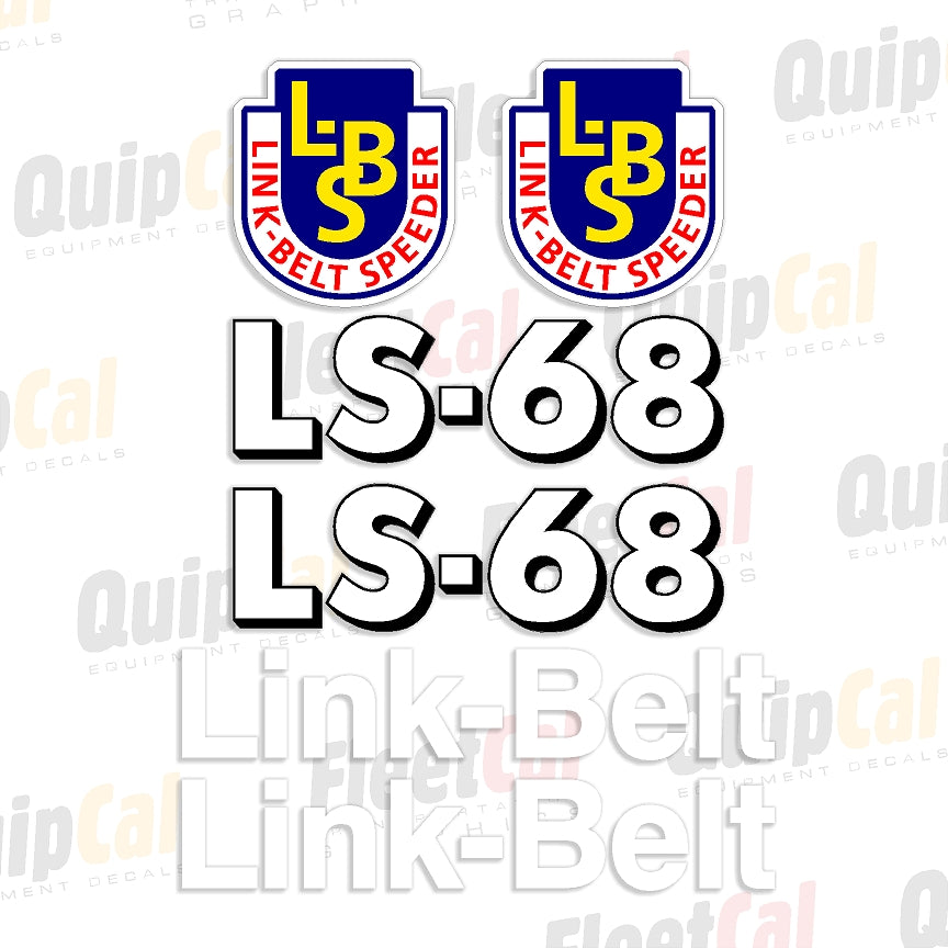 Link-Belt LS-68 Speeder Crane Marking Decal Set – Truck and Equipment ...