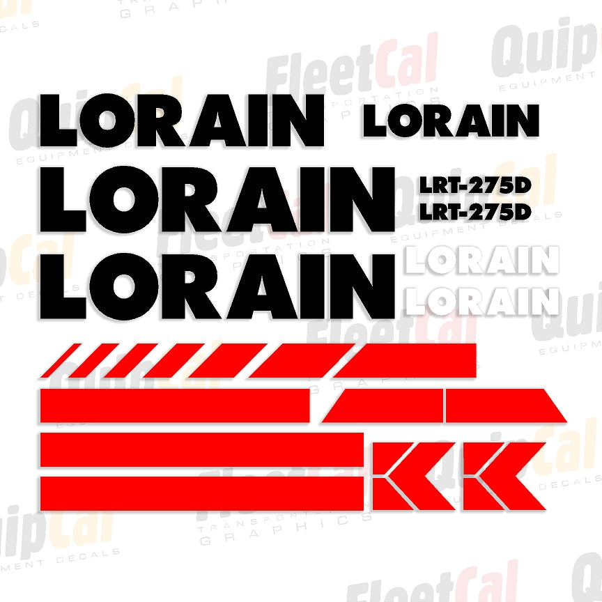 Lorain LRT-275D Crane Marking Decal Set – Truck and Equipment Decals