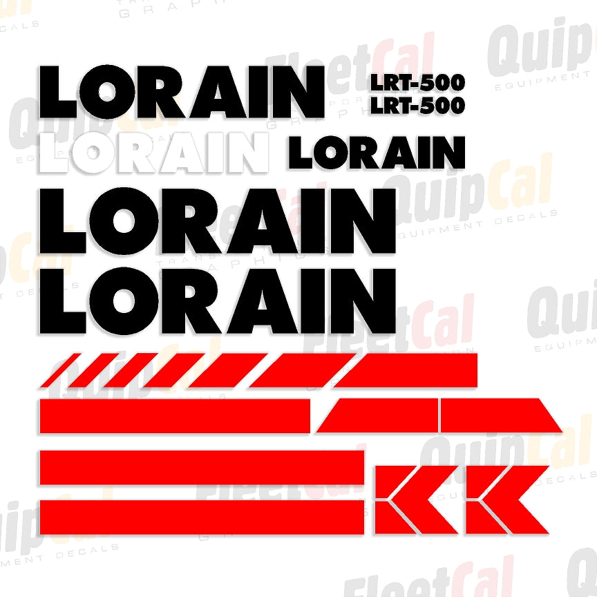 Lorain LRT-500 Crane Marking Decal Set – Truck and Equipment Decals