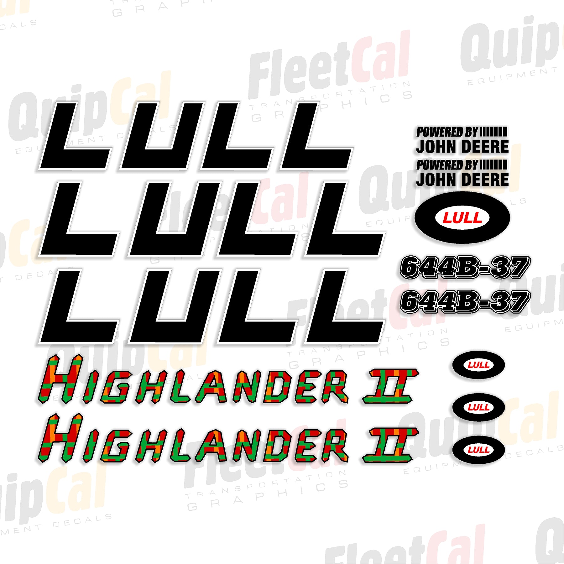 Lull 644B-37 Highlander II Telehandler Marking Decal Set – Truck and ...