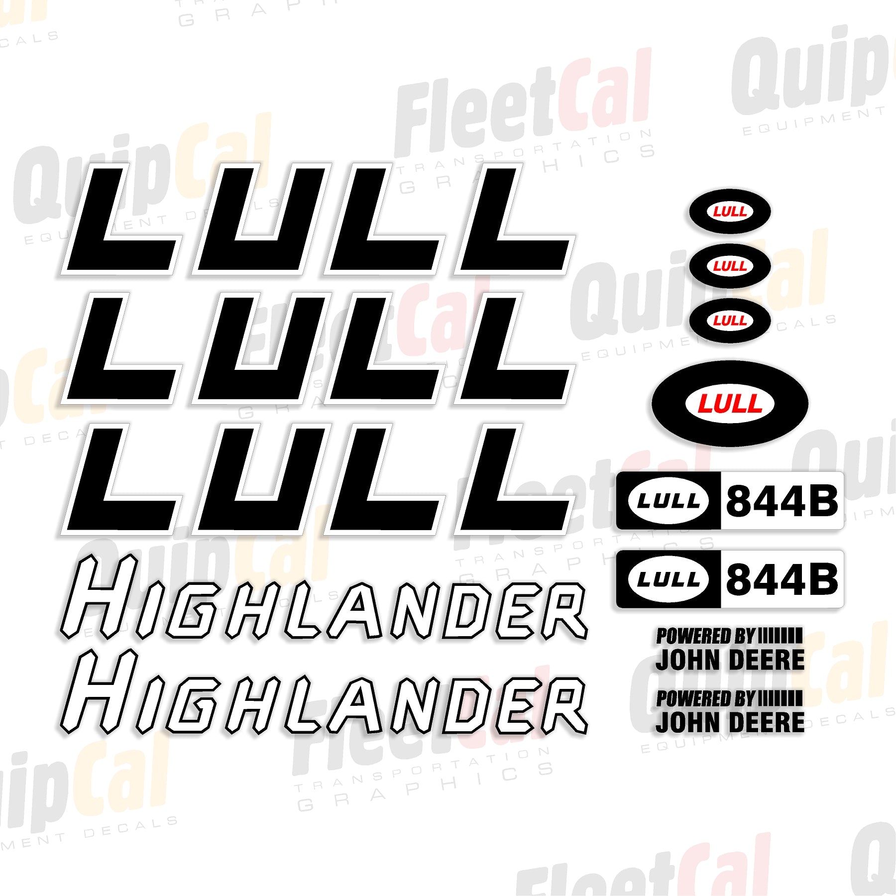 Lull 844B Highlander Telehandler Marking Decal Set – Truck and ...
