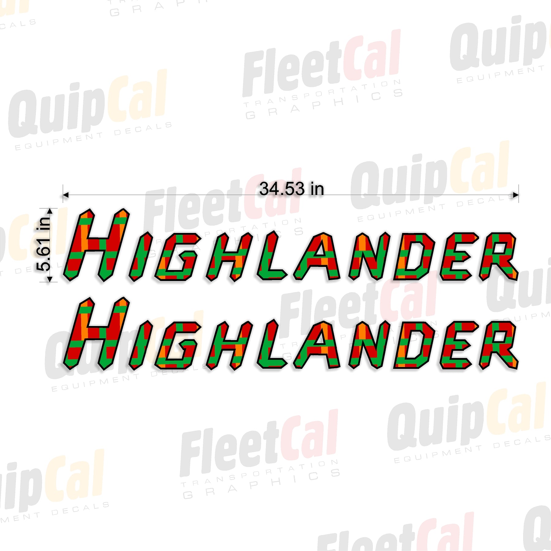 Lull Highlander Marking Decals (1 PAIR) – Truck and Equipment Decals