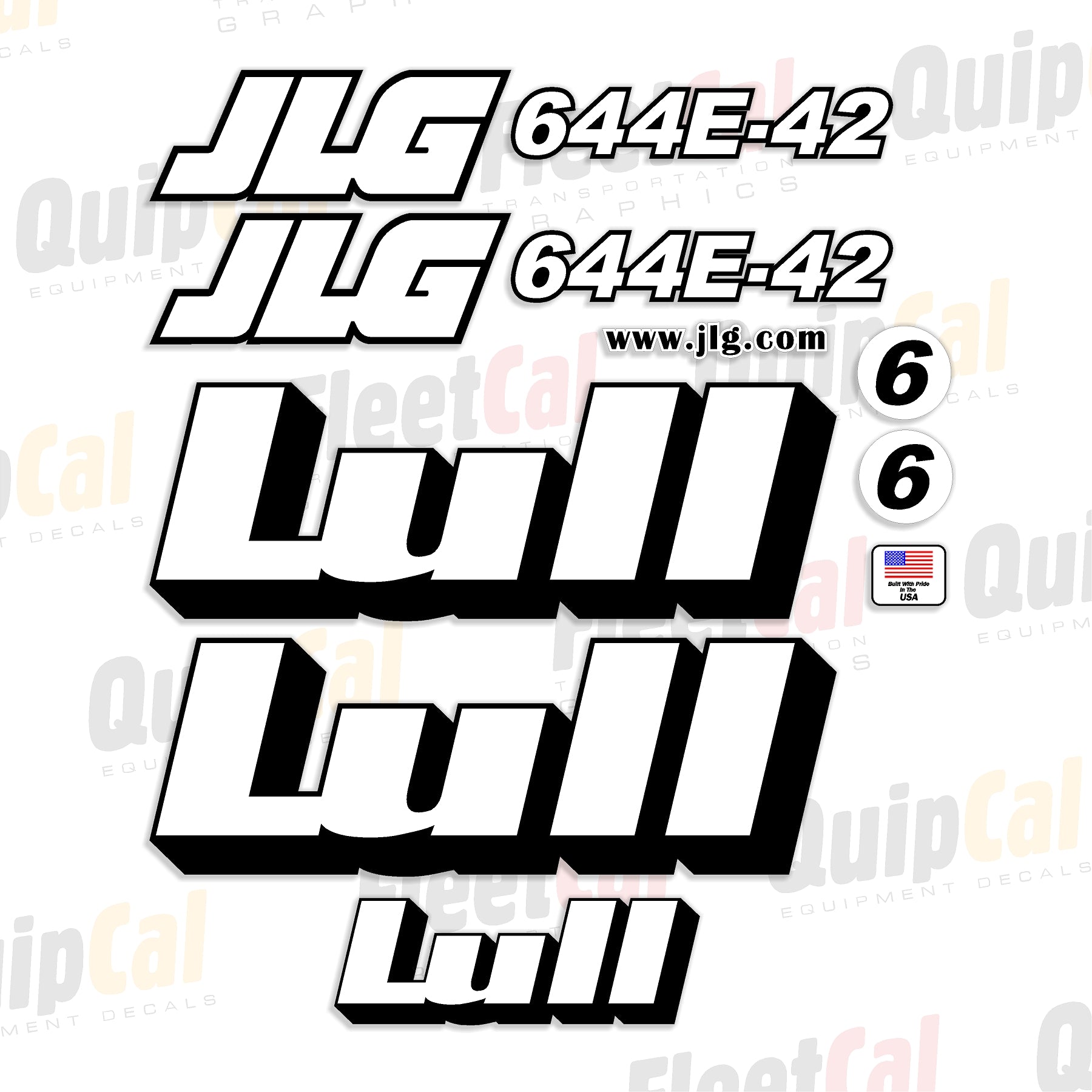 Lull JLG 644E-42 Telehandler Marking Decal Set – Truck and Equipment Decals