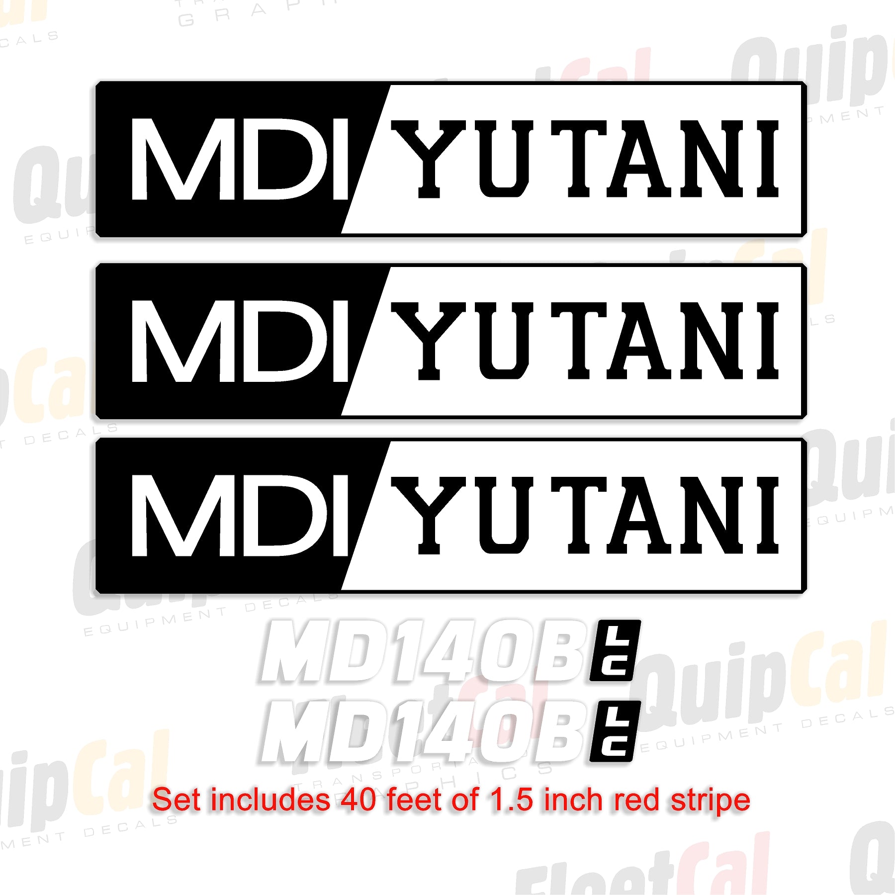 MDI Yutani MD140B LC Excavator Marking Decal Set – Truck and Equipment ...