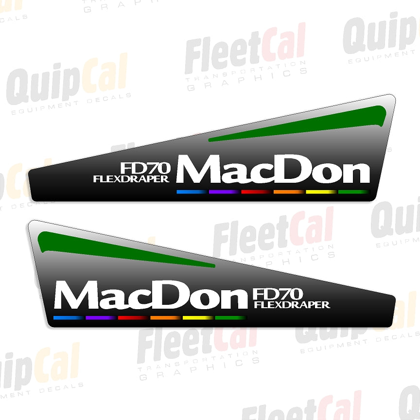 MacDon FD70 Flex Draper Header Marking Decal Set (Green Stripe) – Truck ...