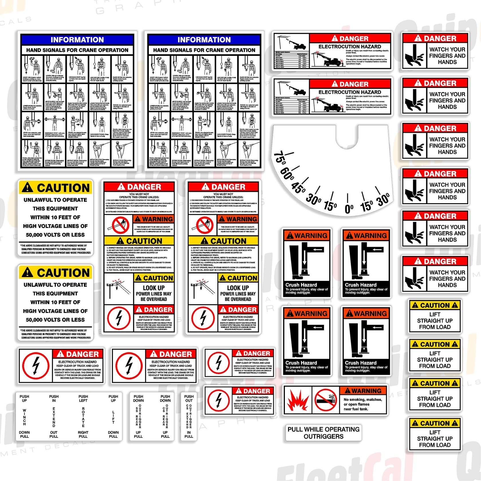Maintainer Mechanic's Truck Crane Safety Decal Set – Truck and ...