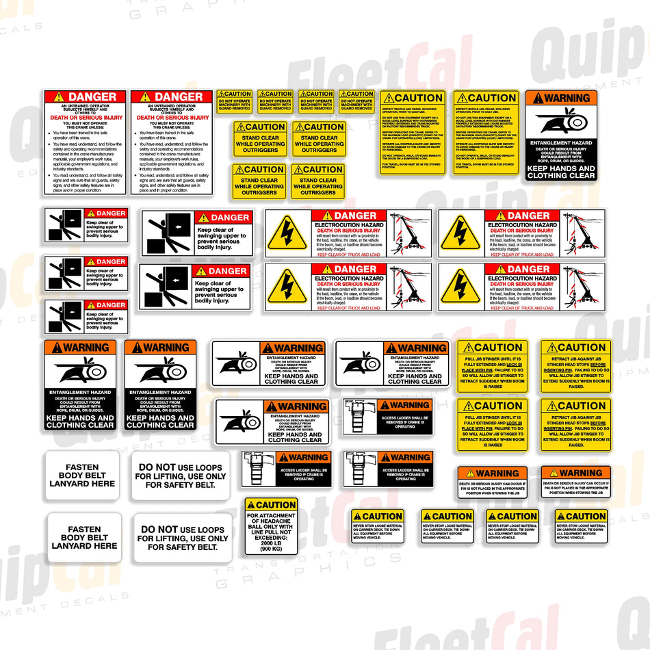 Manitex Mechanic's Truck Crane Safety Decal Set – Truck and Equipment ...
