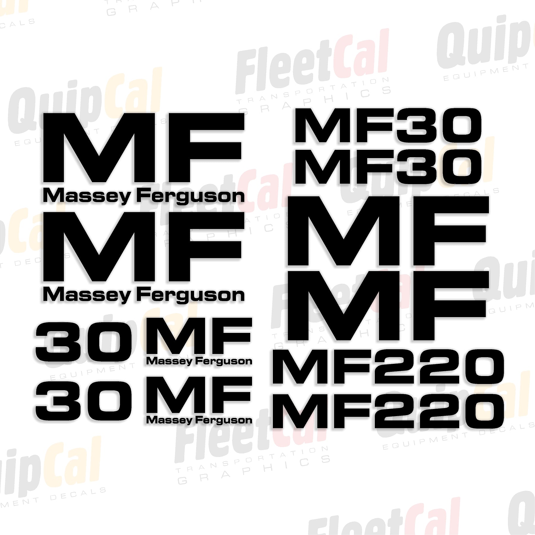 Massey Ferguson 30 Industrial Loader Backhoe Marking Decal Set – Truck ...