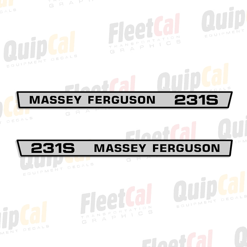 Massey Ferguson 231S Tractor Hood Marking Decal Set – Truck and ...