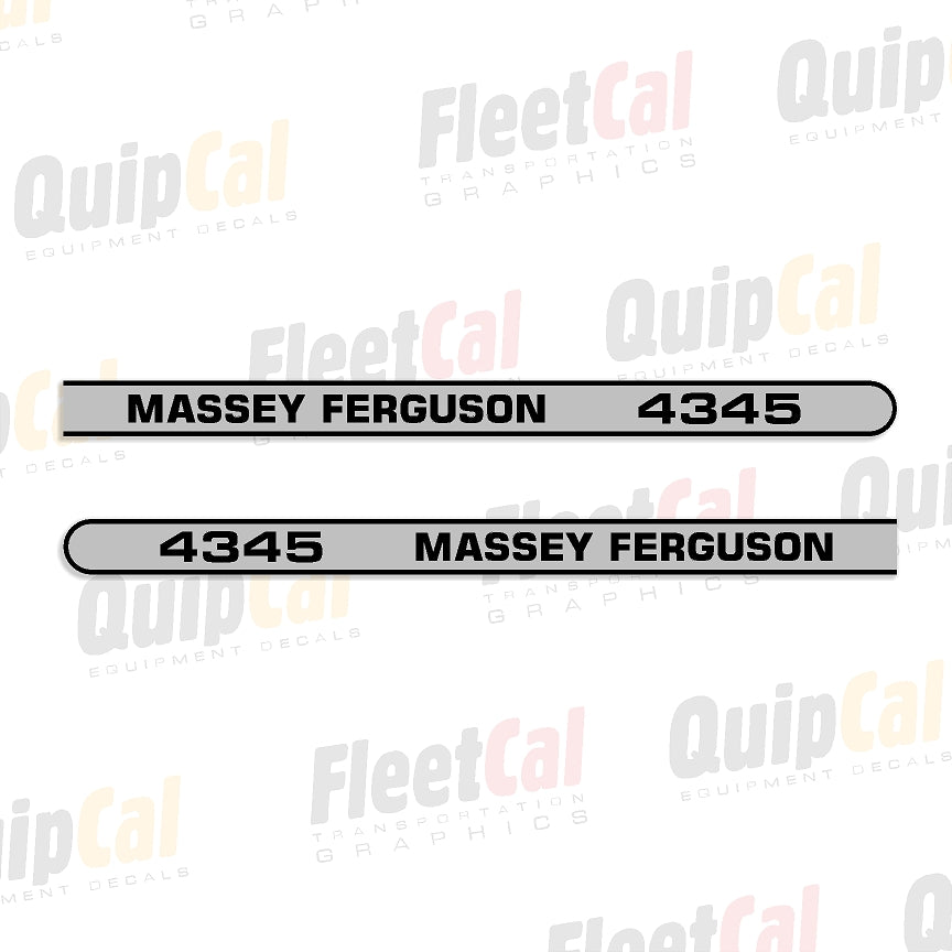Massey Ferguson 4345 Tractor Hood Marking Decal Set - Cab Version ...