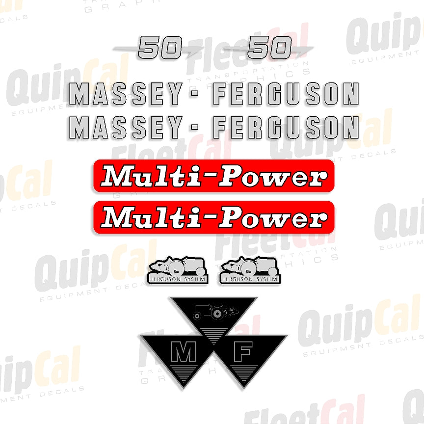 Massey Ferguson 50 Tractor Marking Decal Set – Truck and Equipment Decals