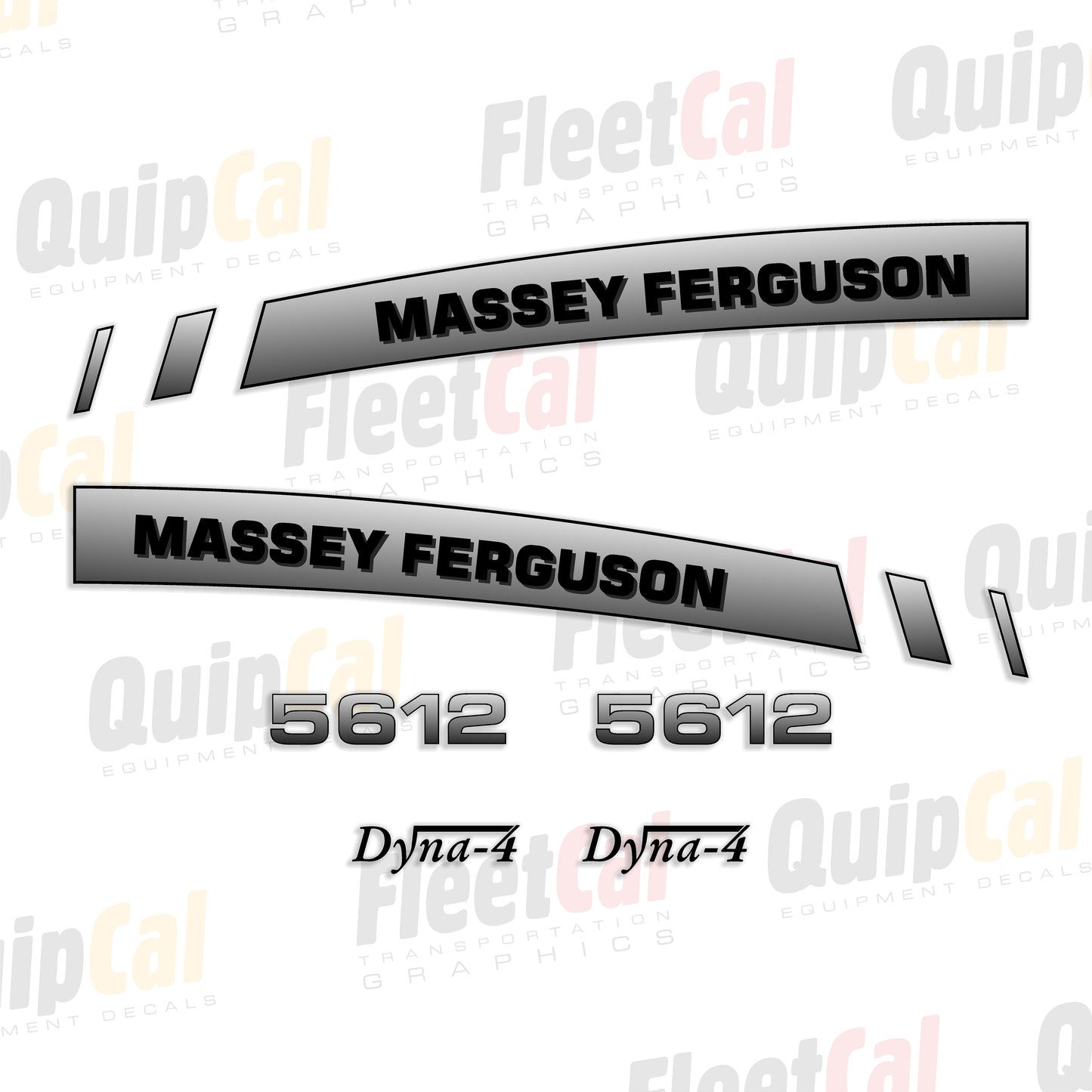 Massey Ferguson 5612 Dyna-4 Tractor Hood Marking Decal Set – Truck and ...