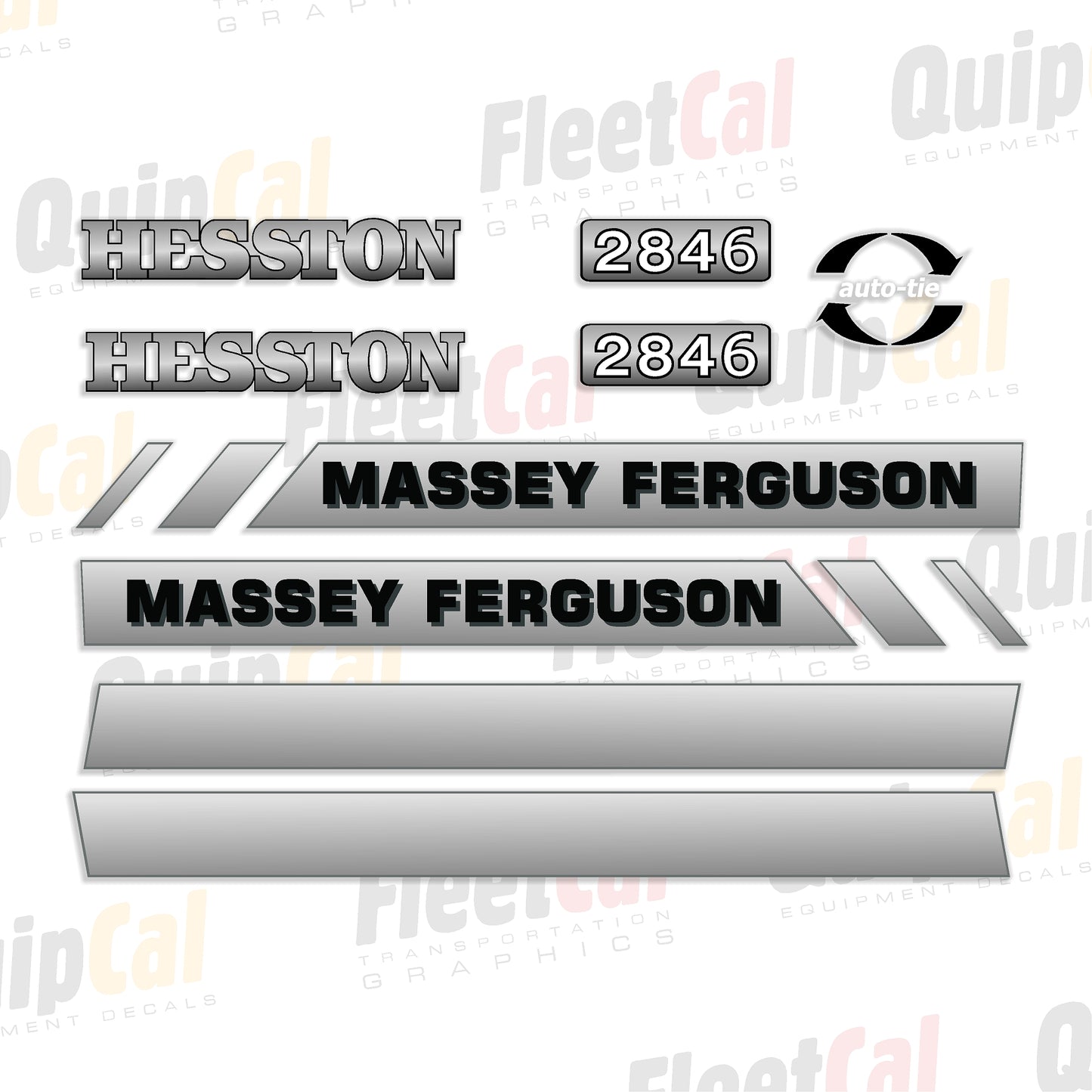 Massey Ferguson - Hesston 2846 Baler Marking Decal Set – Truck and ...