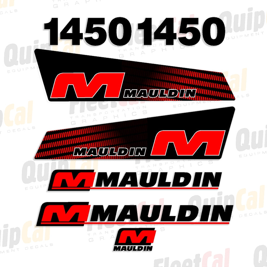 Mauldin 1450 Roller Late Model Marking Decal Set – Truck and Equipment ...