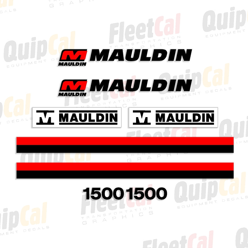 Mauldin 1500 Paver Marking Decal Set – Truck and Equipment Decals