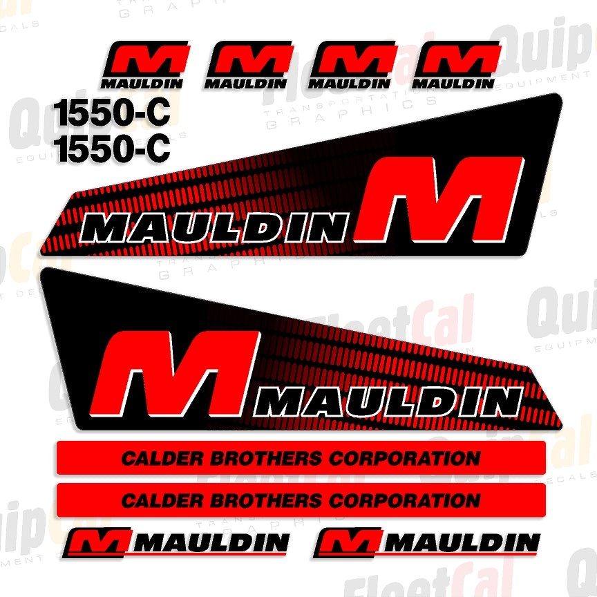 Mauldin 1550C Paver Marking Decal Set – Truck and Equipment Decals