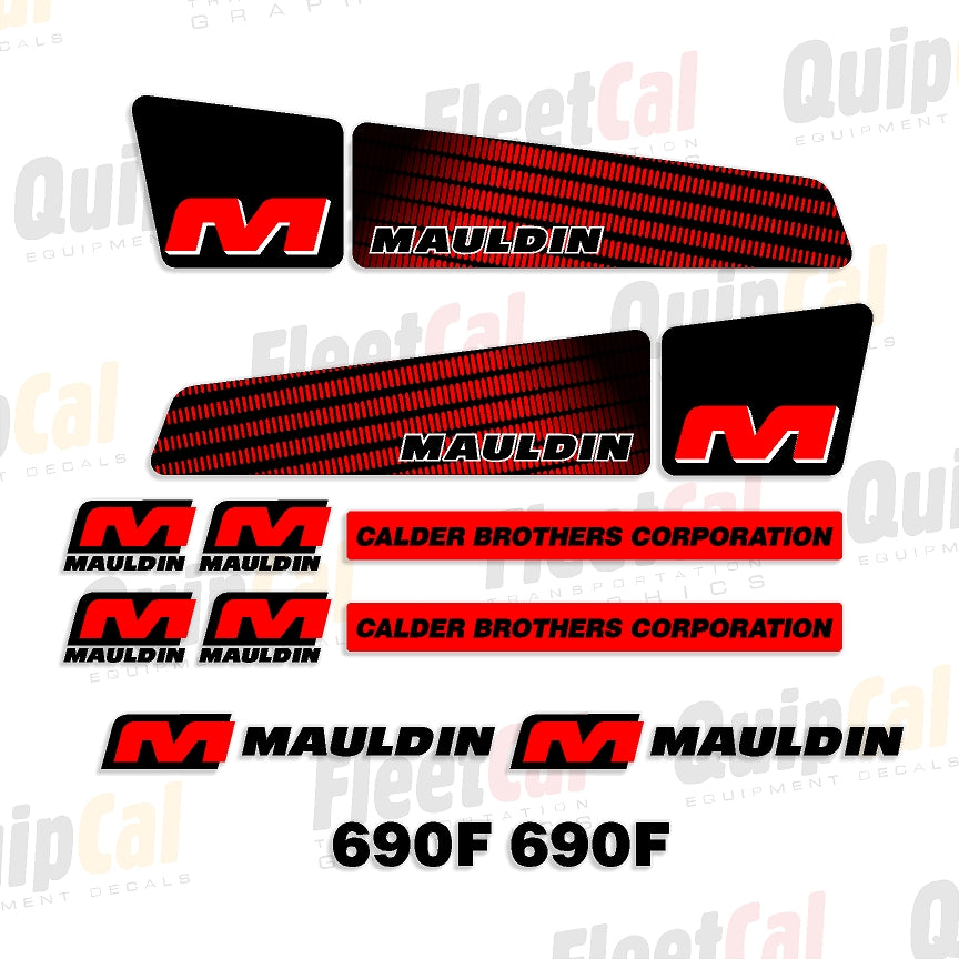 Mauldin 690F Paver Marking Decal Set – Truck and Equipment Decals