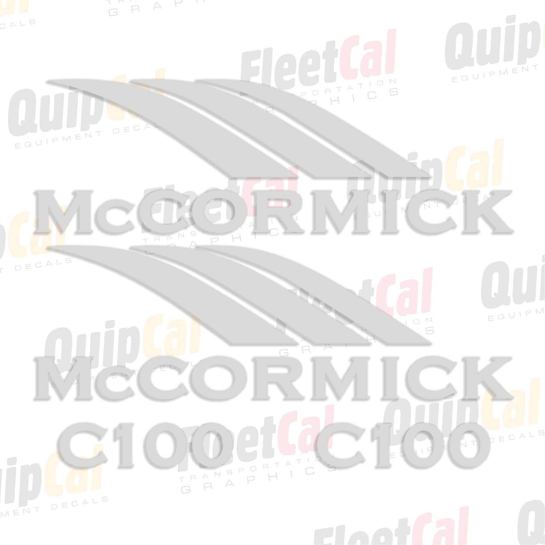 McCormick C100 Tractor Marking Decal Set – Truck and Equipment Decals