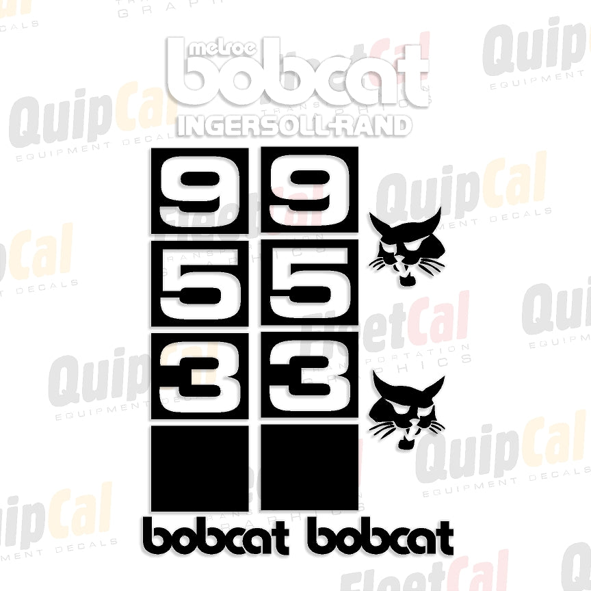 Juego de calcomanías para marcar cargadoras compactas Melroe Bobcat 95 ...