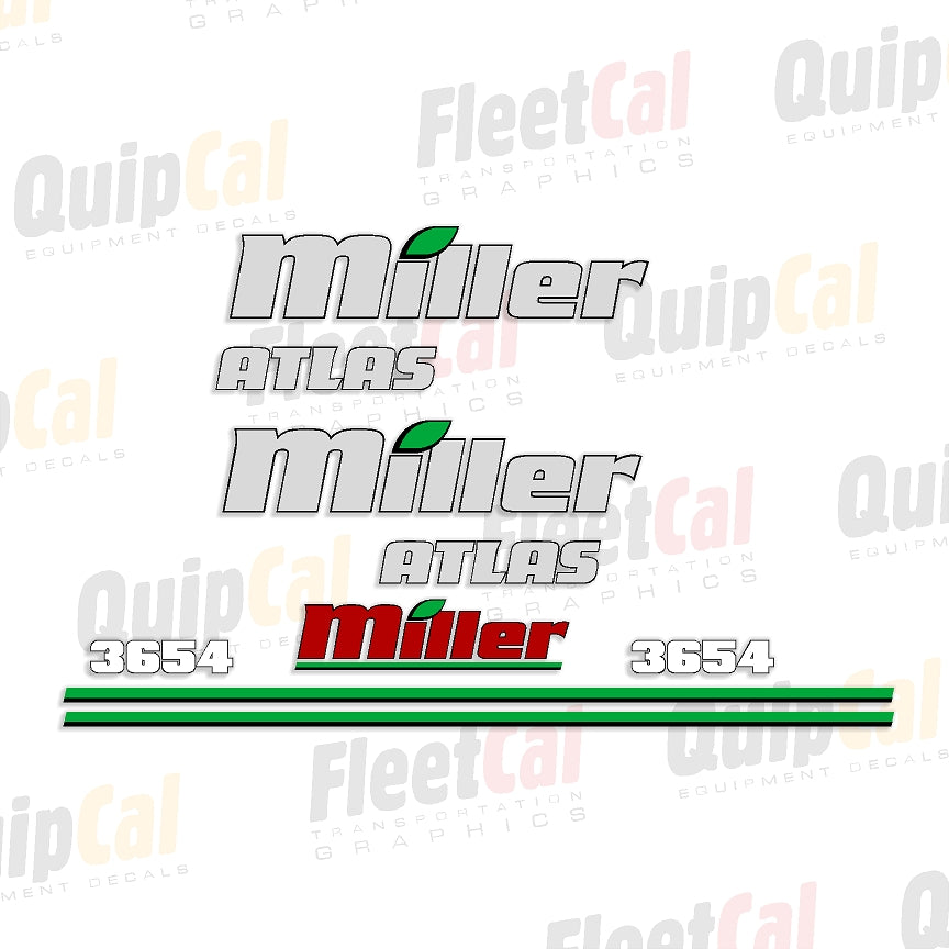 Miller Atlas 3654 Fertilizer Spreader Marking Decal Set – Truck and ...