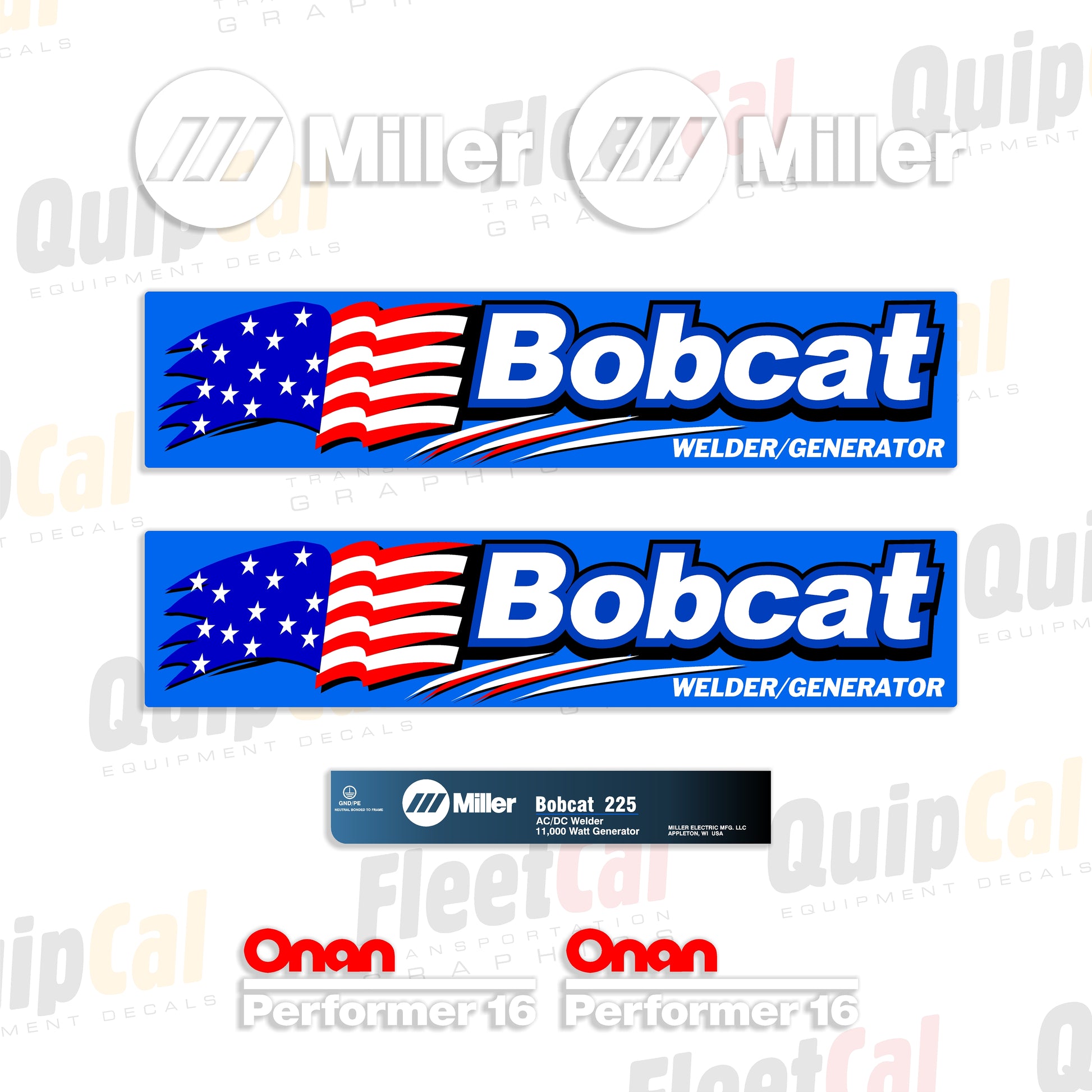 Miller Bobcat Welder Marking Decal Set – Truck and Equipment Decals