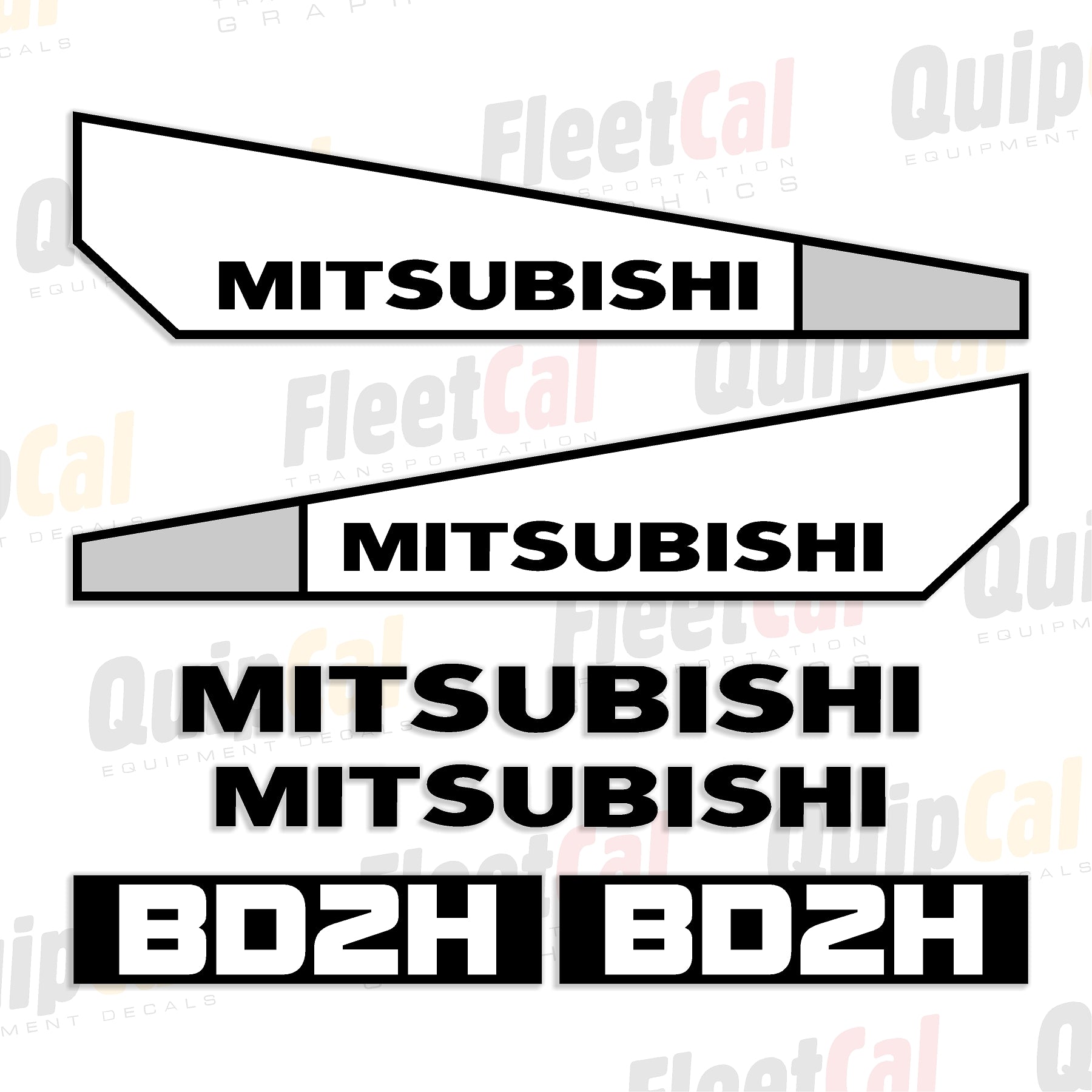 Mitsubishi BD2H Dozer Marking Decal Set – Truck and Equipment Decals